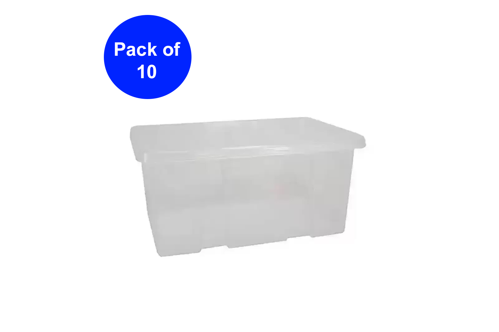 Buy 10 x 8 Litre Plastic Box With Clear Lid (Pack of 10) - Plastic ...
