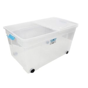 Buy 10 x 30 Litre Box With Black Lid (Pack of 10) - Plastic Storage Boxes