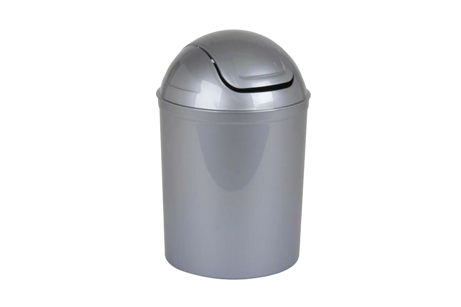 Buy 5 Litre Silver Plastic Circle Swing Bin - Plastic Storage Boxes