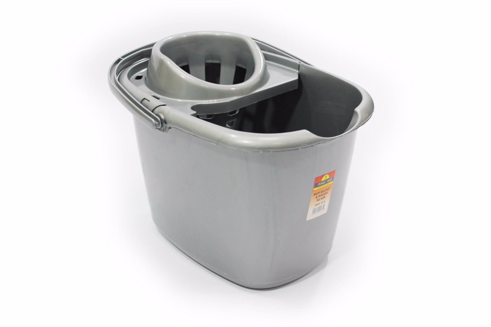 Buy Large Plastic Mop Bucket With Handle – Silver - Plastic Storage Boxes