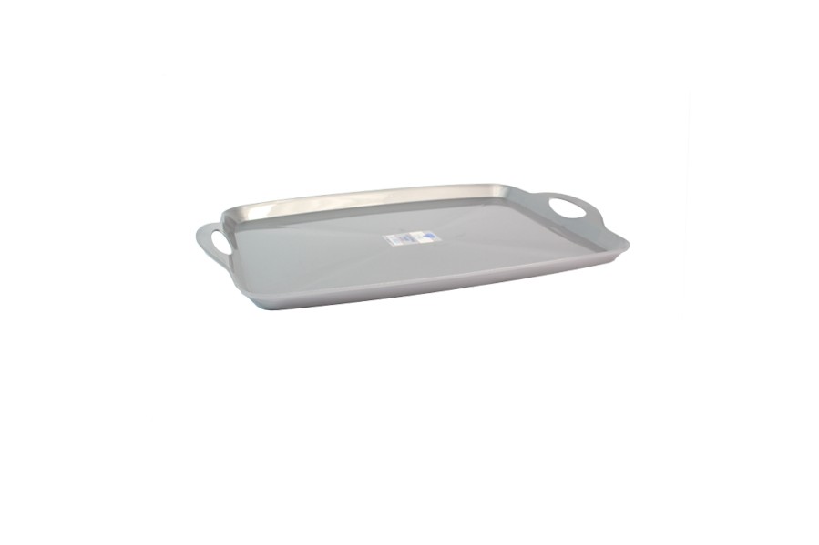 Buy Silver Plastic Serving Tray - Plastic Storage Boxes