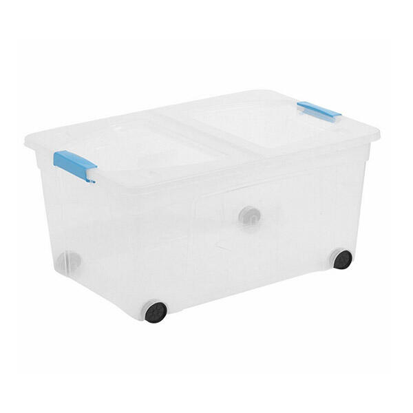 Buy 110 Litre Plastic Storage Box Clip & Stack Box with Lid - Plastic ...