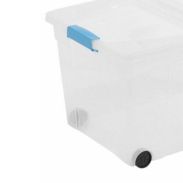 Buy 110 Litre Plastic Storage Box Clip & Stack Box with Lid - Plastic ...