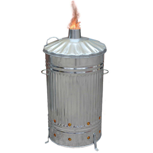 Buy 125 Litre Galvanised Incinerator - Burning Fire Bin - Plastic ...