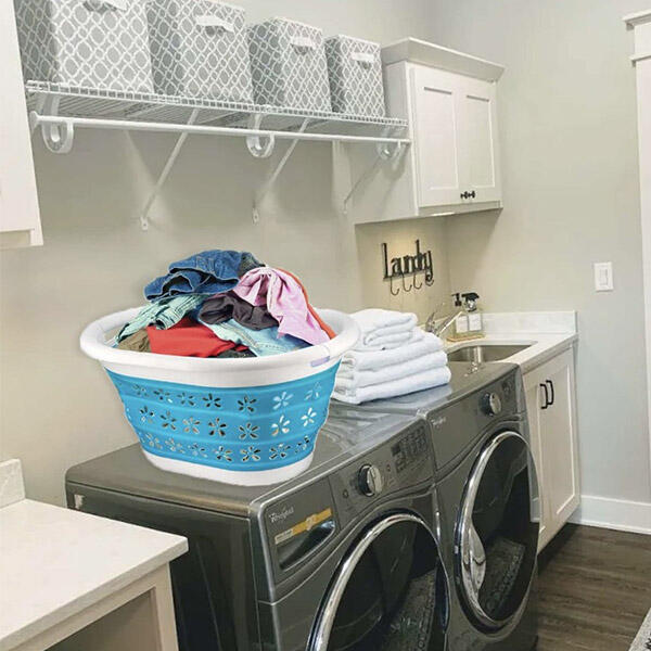 16 Litre Collapsible Laundry Basket - Plastic Storage Boxes