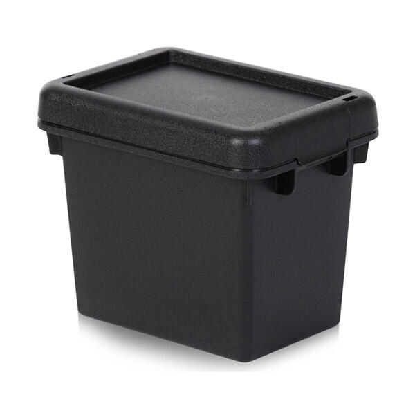 Buy Black Recycled 2.3L Heavy Duty Box & Lid - Plastic Storage Boxes