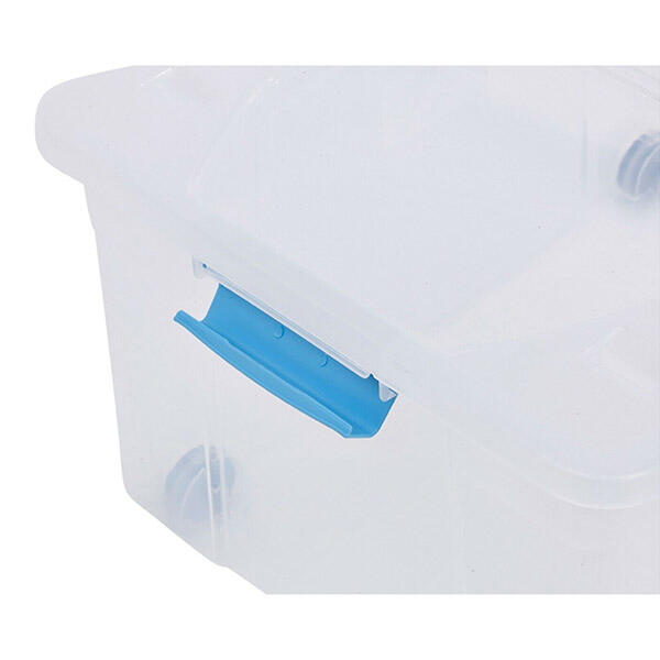 Buy 80 Litre Underbed Plastic Storage Box Clip & Stack Box With Lid ...