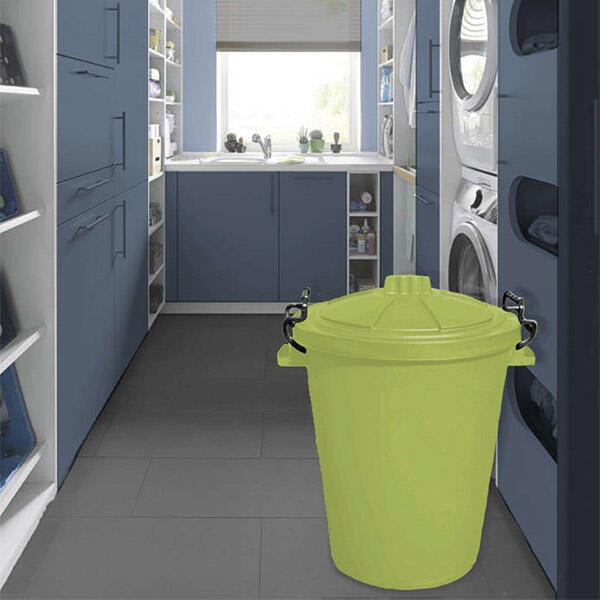 Buy 85 Litre Lime Green Plastic Outdoor Bin - Plastic Storage Boxes