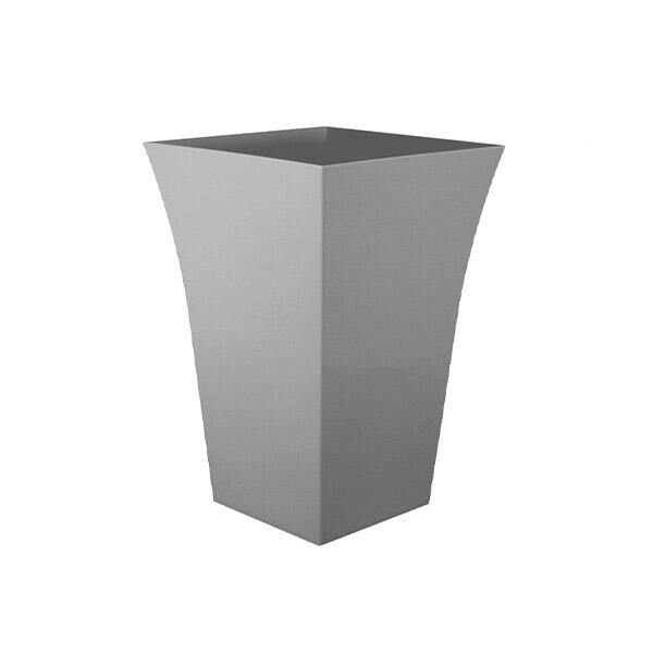 Buy Large Silver Metallic Planter Pot, Plastic Tall (Pack of 2 ...