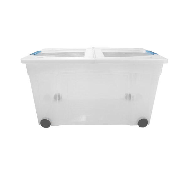 Buy 60 Litre Clip & Stack Box With Foldable Lid x100 - Plastic Storage ...