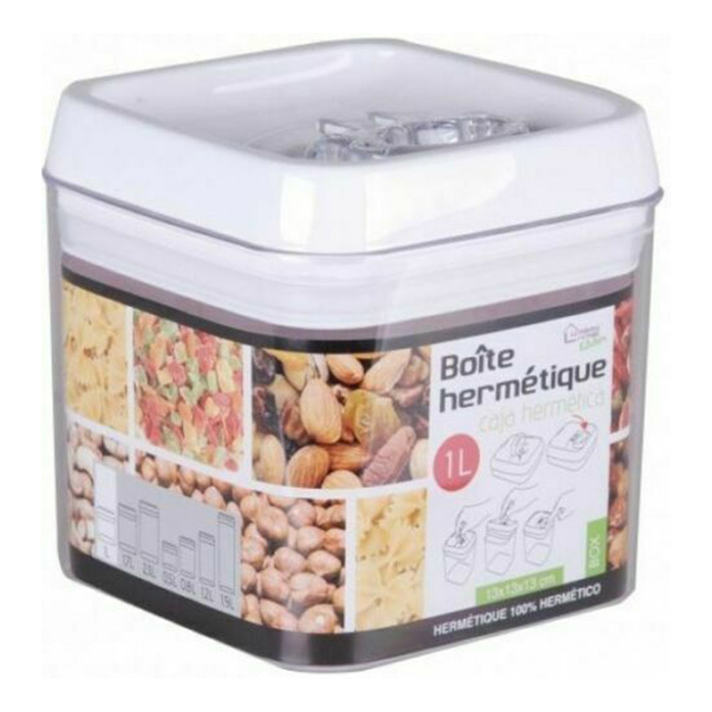 1 Litre Airtight Square Containers - Plastic Storage Boxes