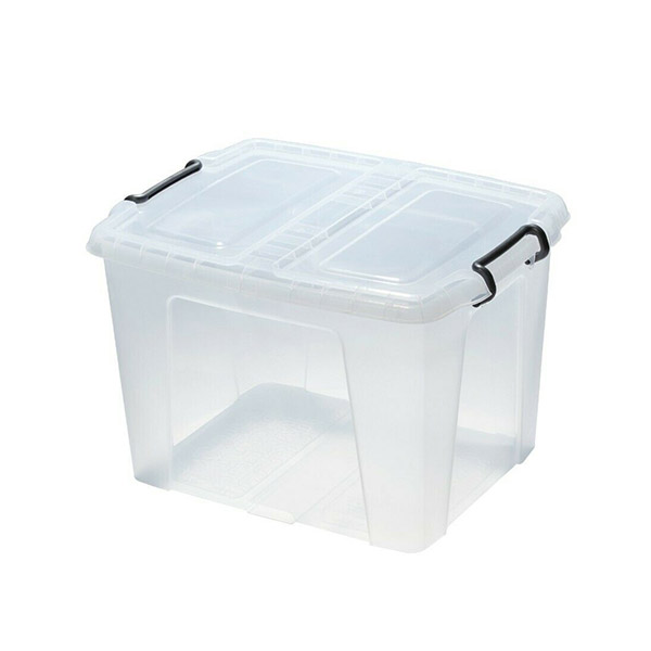 40L Storage Boxes with Clips - Plastic Storage Boxes