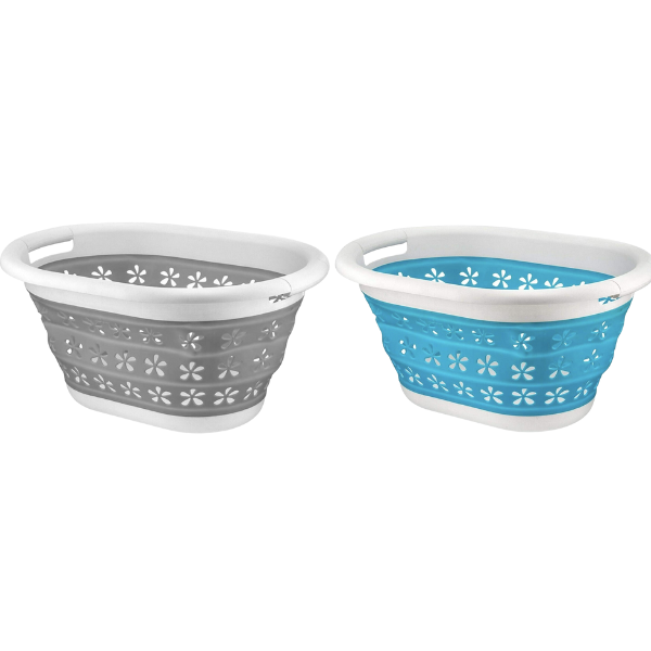16 Litre Collapsible Laundry Basket - Plastic Storage Boxes